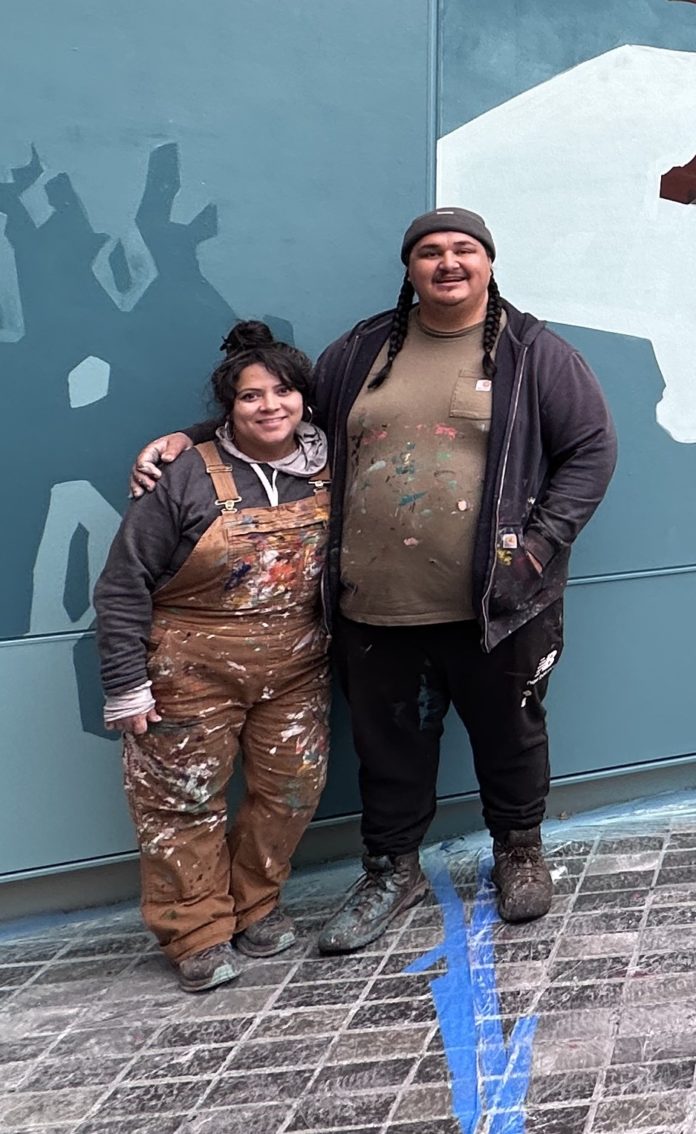 New mural at 13th & Fir with muralists Rough Edge Collective | 206 Zulu